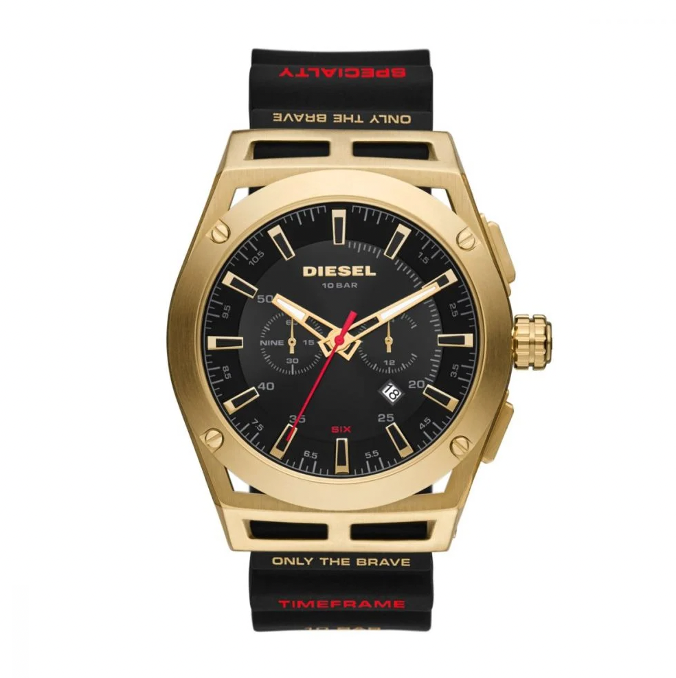 55% off on Men's Chrono Black Silicone Watch | OneDayOnly