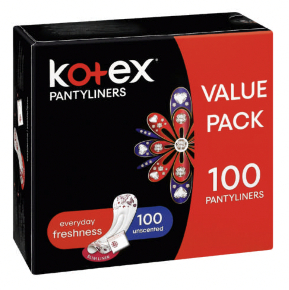 Kotex Unscented Liners (100's) | OneDayOnly