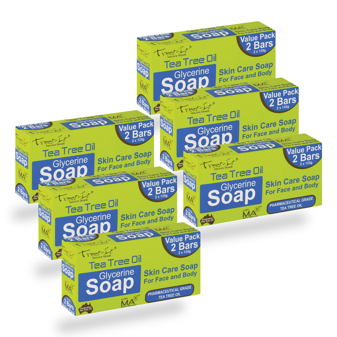 28% off on Treet-It 6x Twin-Pack Tea Tree Soap | OneDayOnly