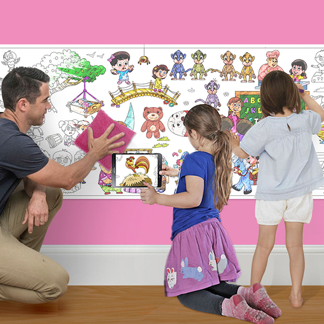 60% off on 4x Reusable AR Colouring Rolls | OneDayOnly