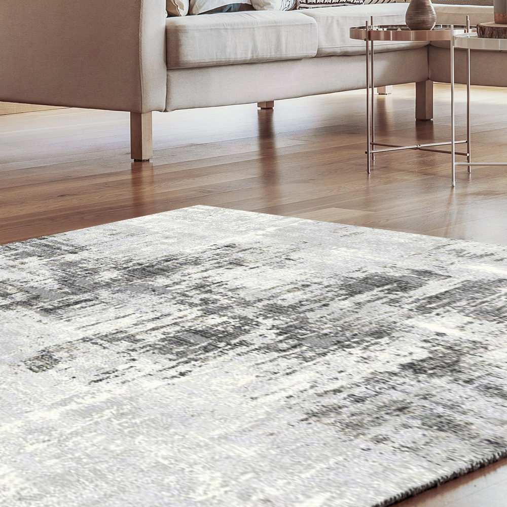60% off on Rustic Rainfall Abstract Grey Rug | OneDayOnly