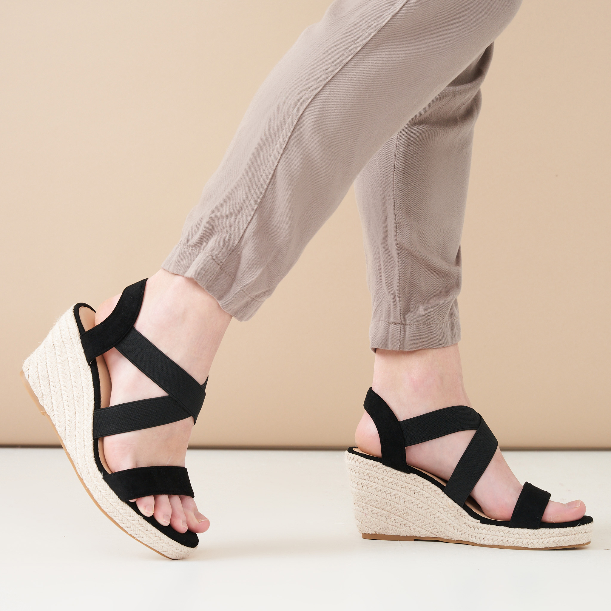24% off on Ladies Criss Cross Strap Wedges | OneDayOnly