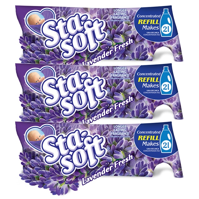 Sta-Soft 3x 500ml Fabric Conditioner Refills | OneDayOnly