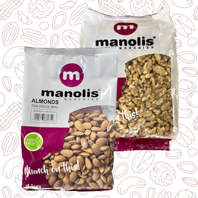 Manolis Munchies 1kg Raw Nuts | OneDayOnly