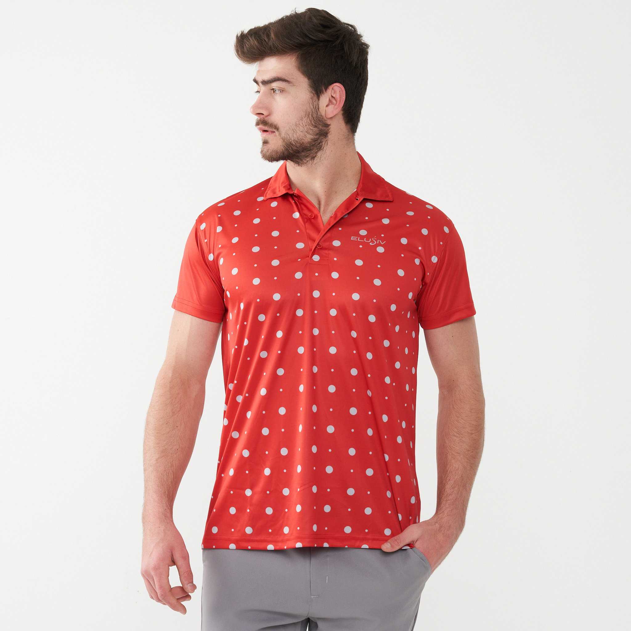43% off on Men's Red Polka Polo Shirt | OneDayOnly