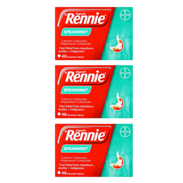 Rennie 3x 48s Spearmint Antacid Tablets | OneDayOnly