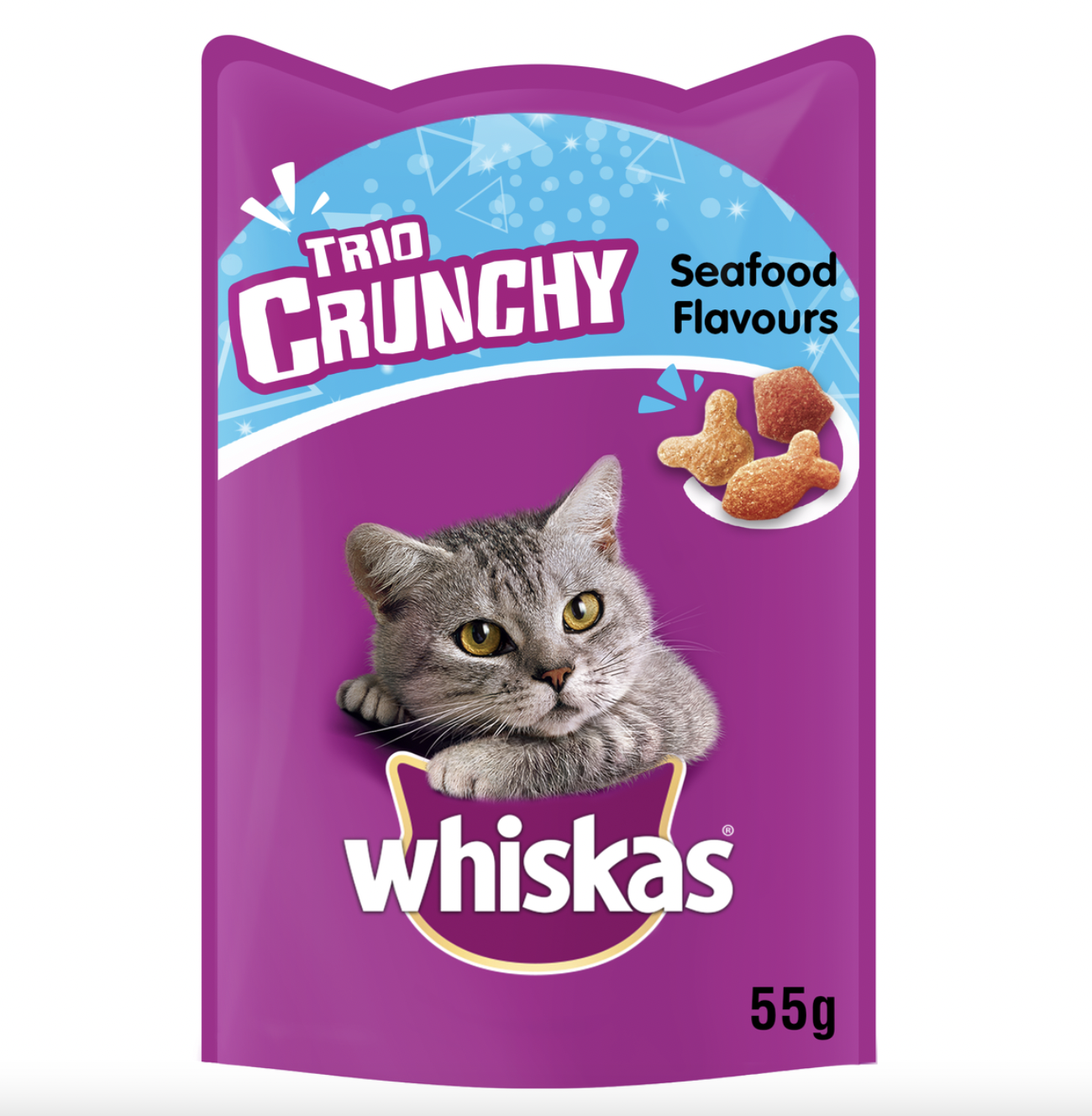 68% off on Whiskas 55g Trio Crunchy Cat Treats | OneDayOnly