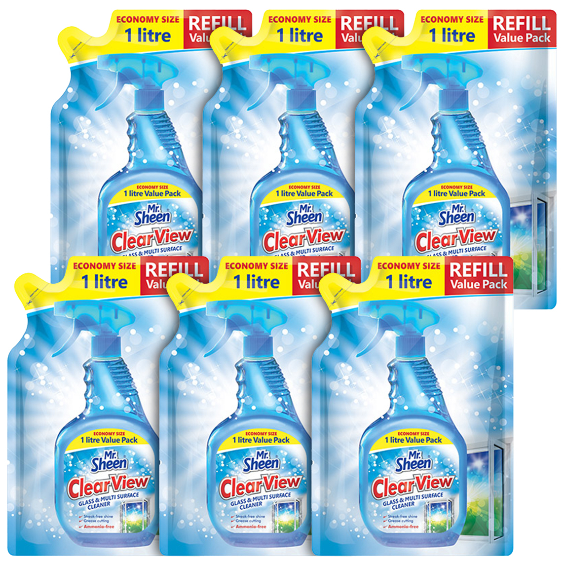 14% off on Mr Sheen 6x 1L Window Cleaner Refill | OneDayOnly