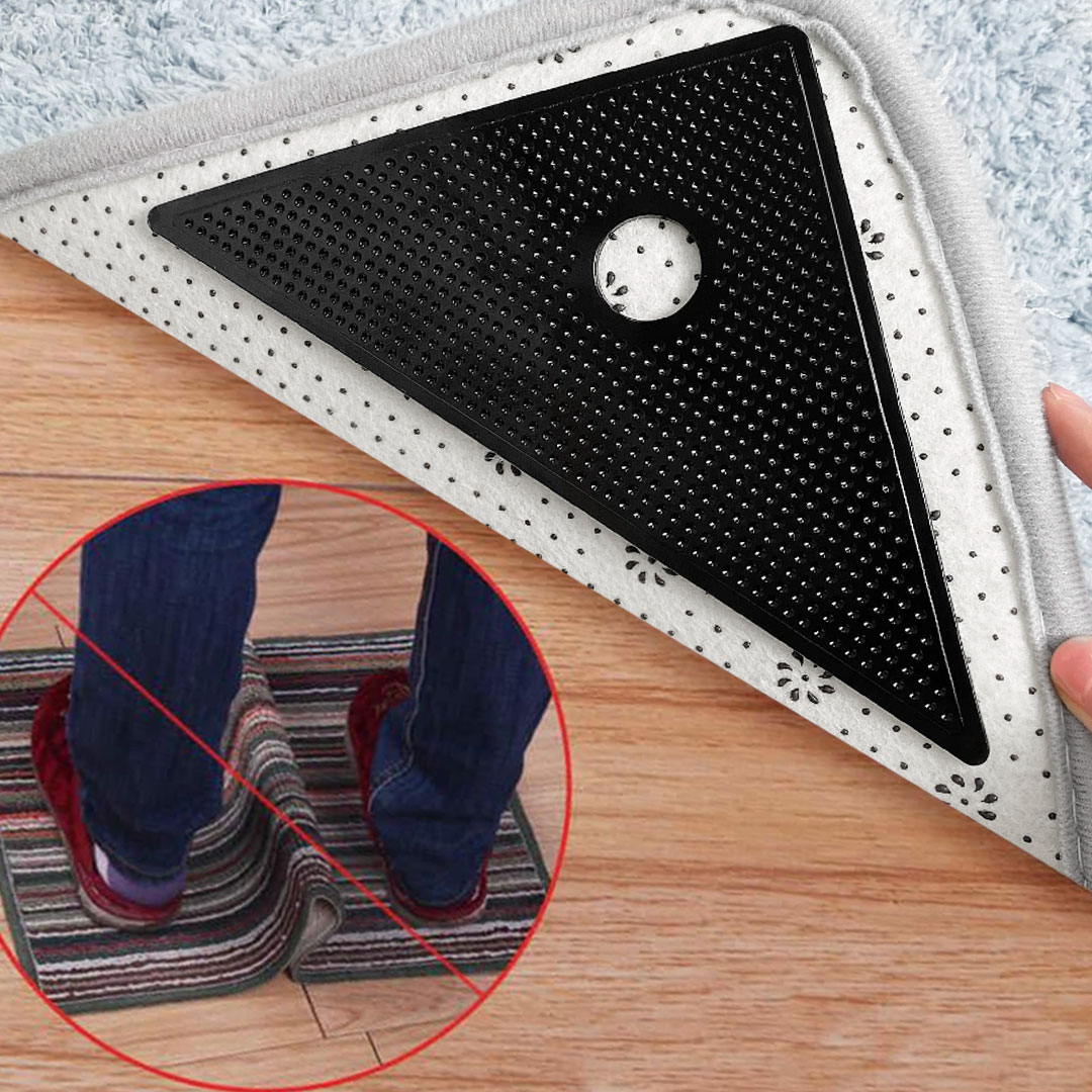 34% off on 8-Piece Non-Slip Reusable Carpet Corner Grips | OneDayOnly