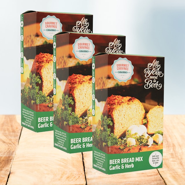 3x 450g Garlic & Herb Beer Bread Mix | OneDayOnly