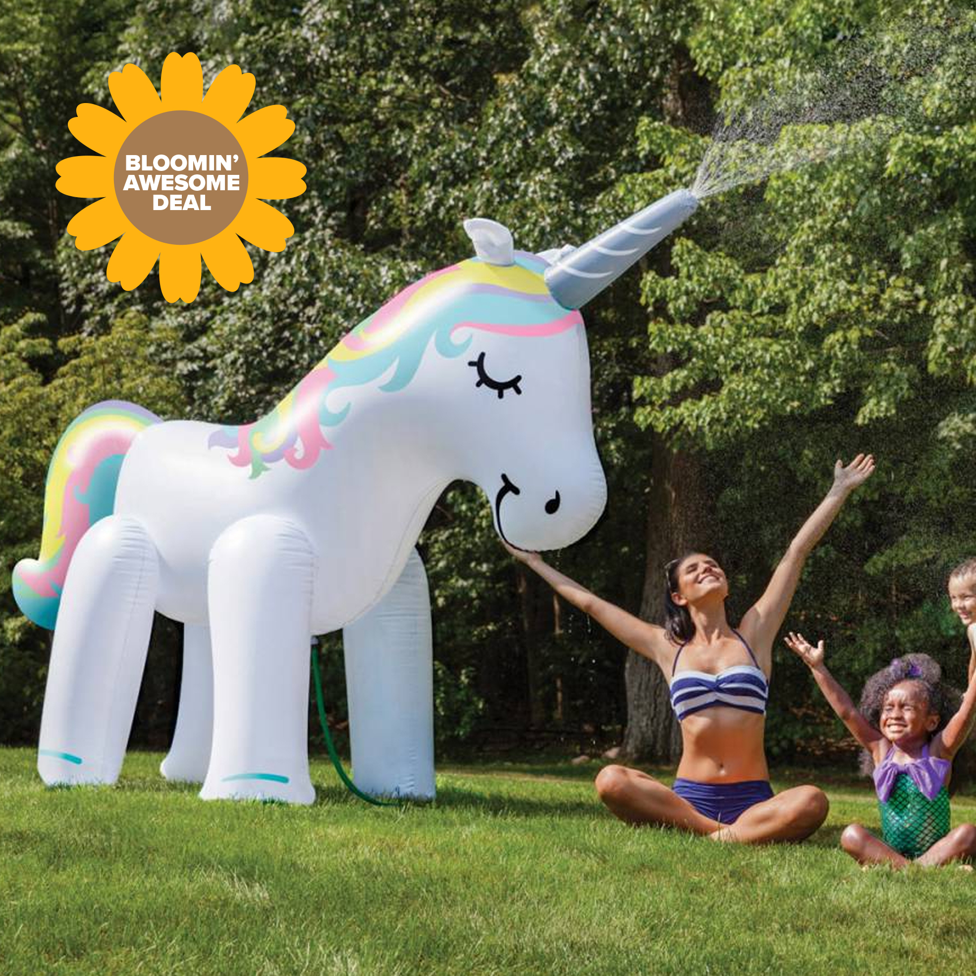 35% off on Large Inflatable Unicorn Sprinkler | OneDayOnly