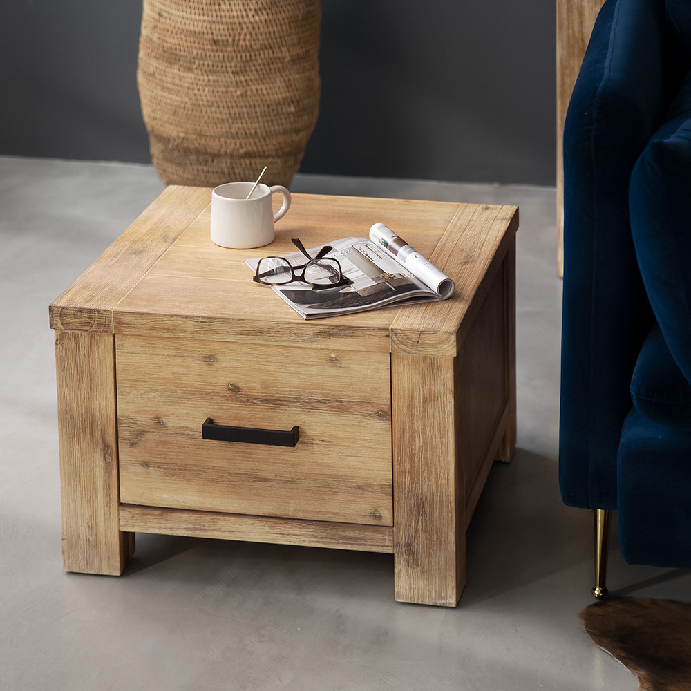 R500 off on Clayden Acacia Wood Side Table | OneDayOnly