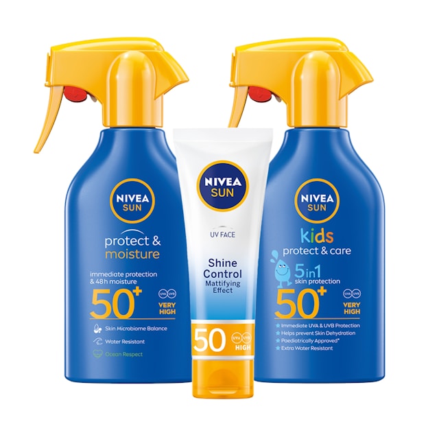 NIVEA SUN 3-Piece Moisturising Sunscreen Bundle | OneDayOnly