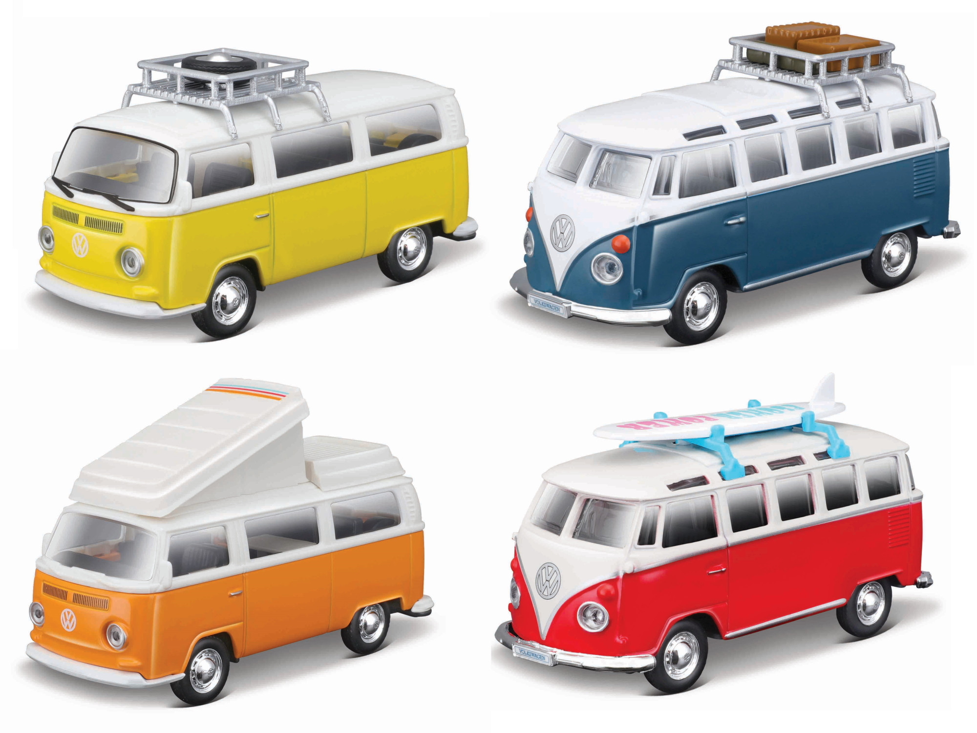 45% off on Maisto 4x 11cm VW Weekender Van Set | OneDayOnly