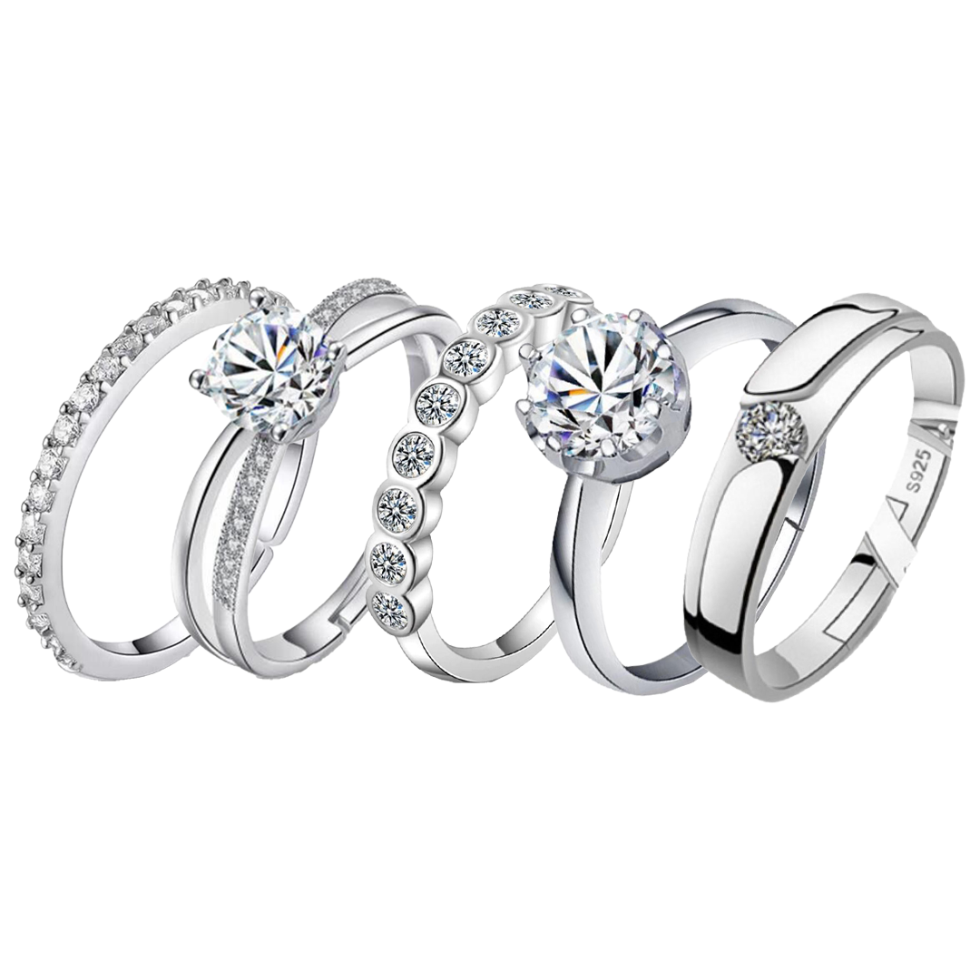 58% off on Silver City Adjustable Zircon Ring | OneDayOnly