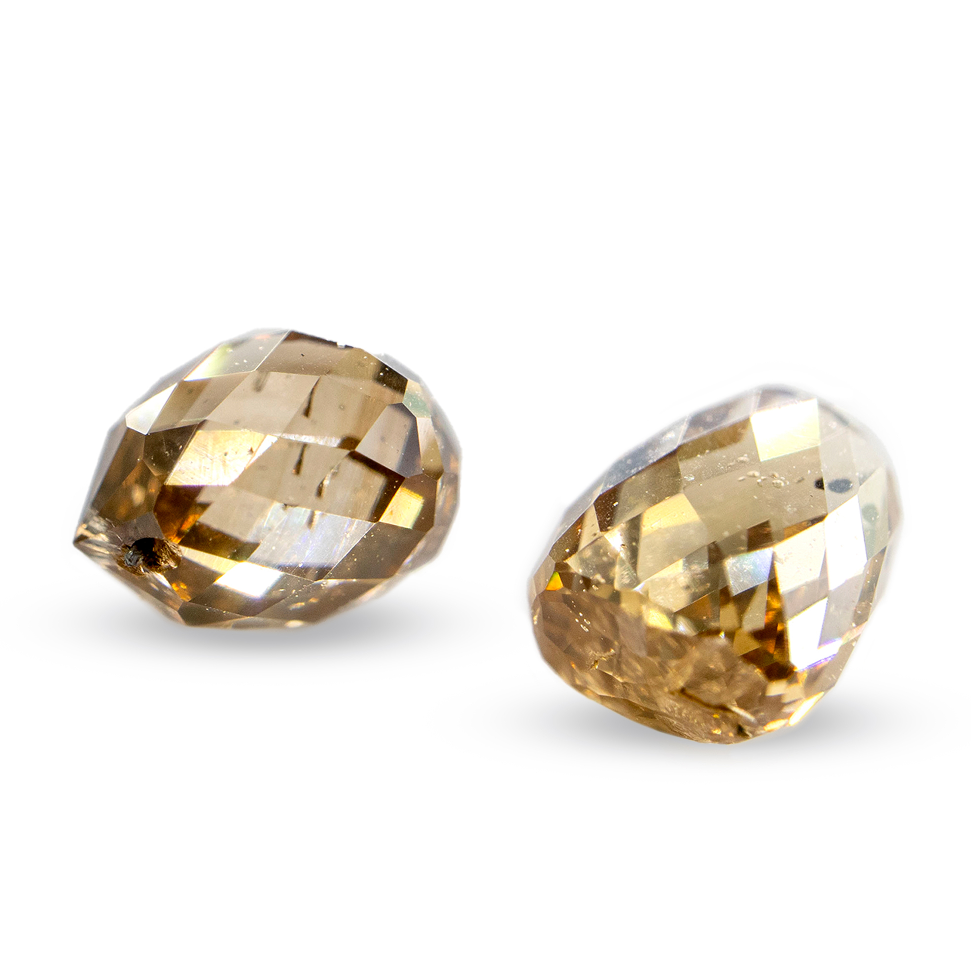 50% off on Cognac Briolette Cut Loose Diamonds | OneDayOnly