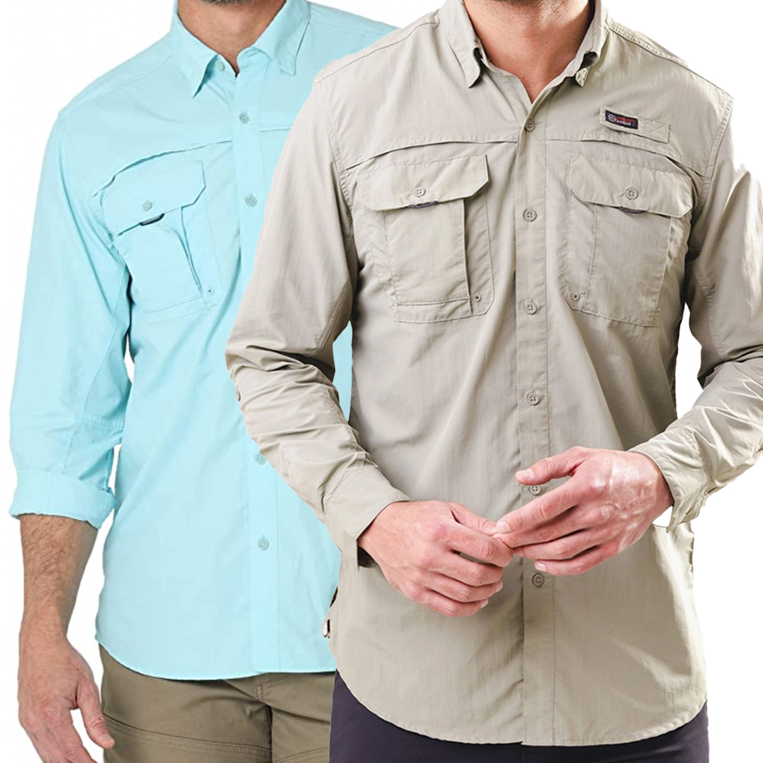 58% off on Men's Long Sleeve Angler Fishing Shirt | OneDayOnly