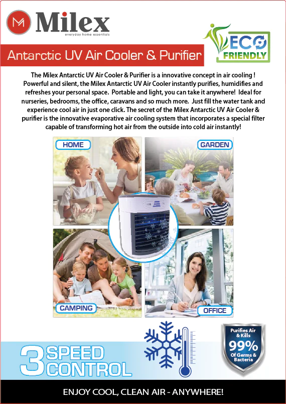 Milex antarctic uv air cooler and purifier store