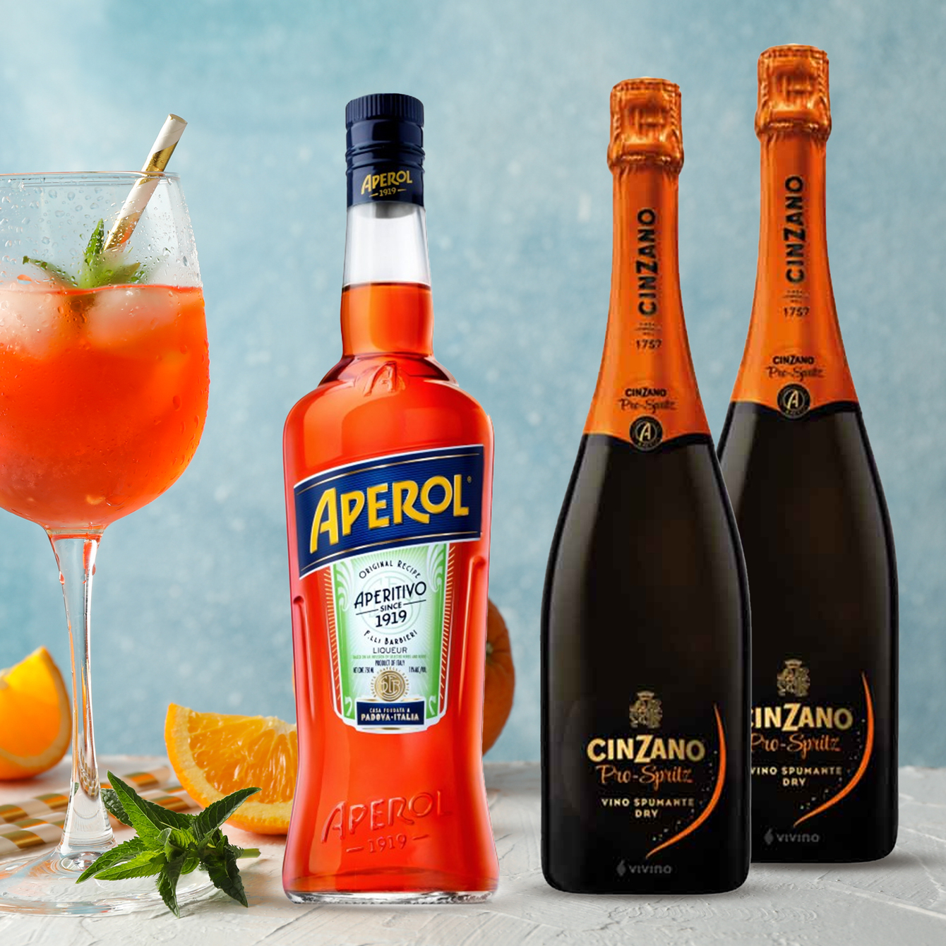 16% off on 1x 750ml Aperol & 2x 750ml Cinzano Spritz | OneDayOnly