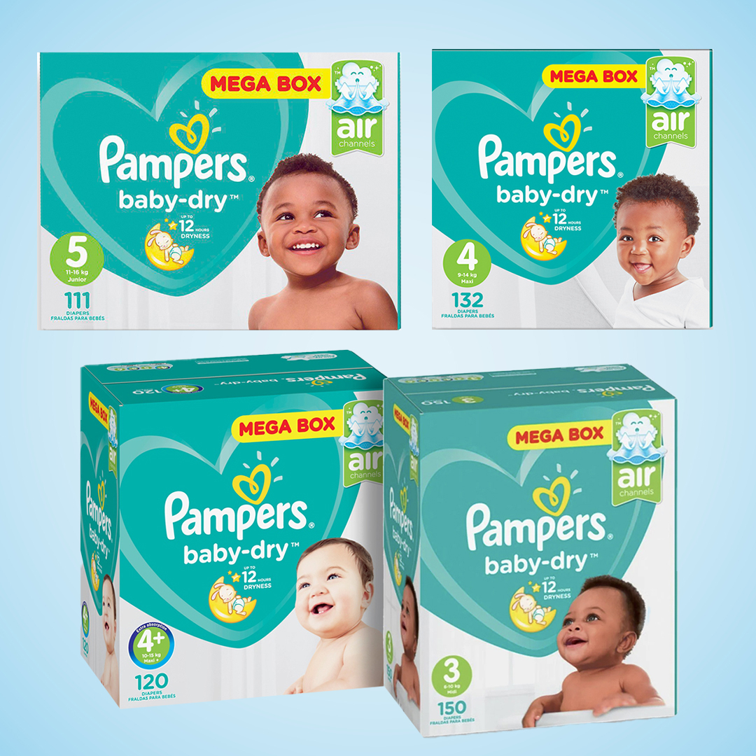 Pampers Mega Pack Active Baby Nappies | OneDayOnly