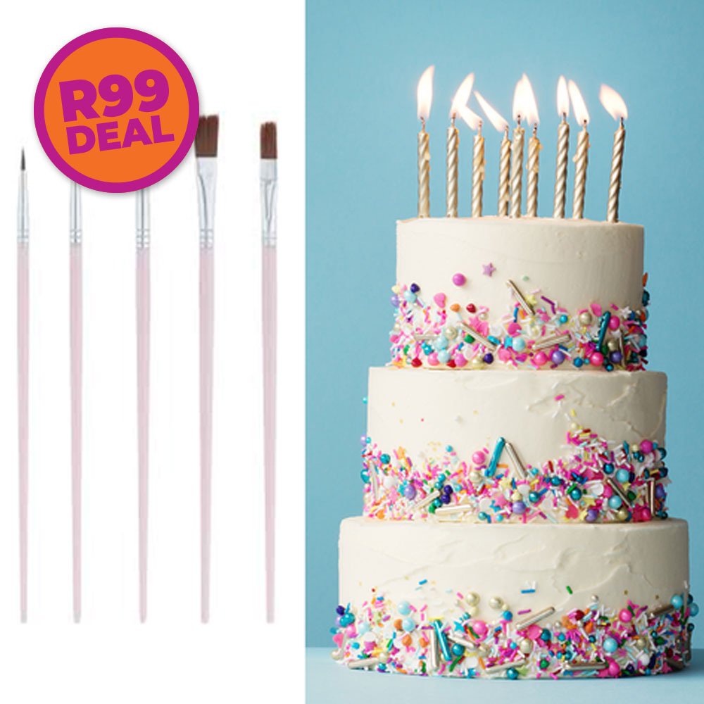 51% off on 5-Piece Cake Decorating Brush Set | OneDayOnly