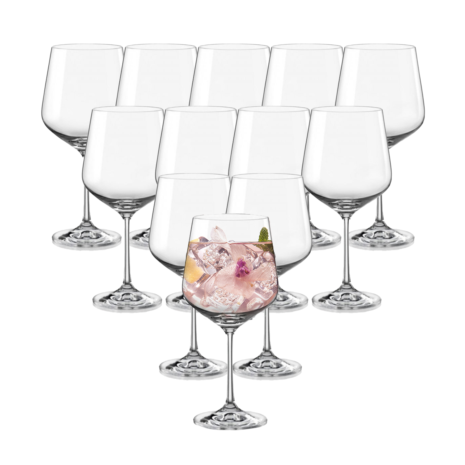 48% off on 12x 570ml Sandra Crystal Gin Glasses | OneDayOnly
