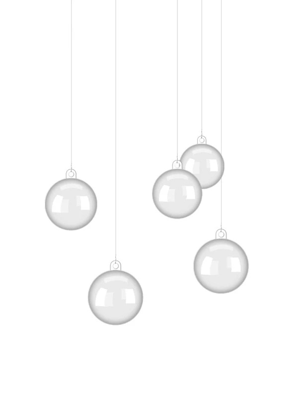 50% off on 5x Transparent Christmas Baubles | OneDayOnly