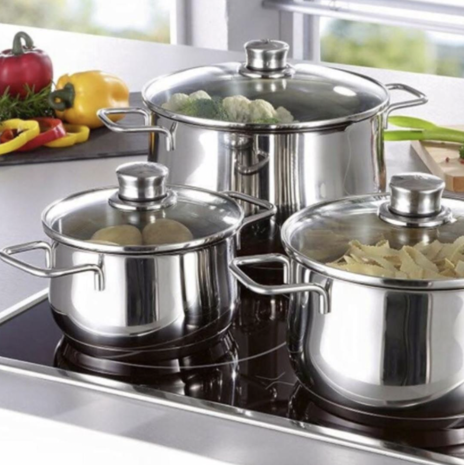 43% off on 3-Piece Stainless Steel Cookware Set | OneDayOnly
