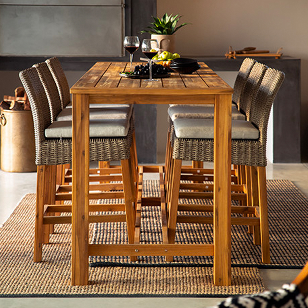 R2,000 off on Acacia Wood Patio Cocktail Set | OneDayOnly
