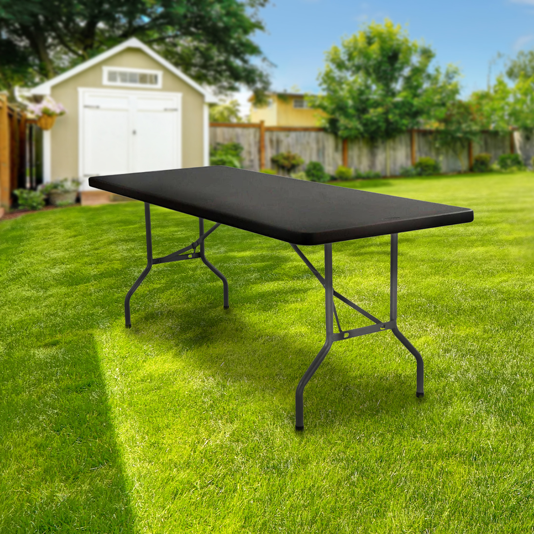 33% off on Zeus 2x 1.8m Black Folding Tables | OneDayOnly