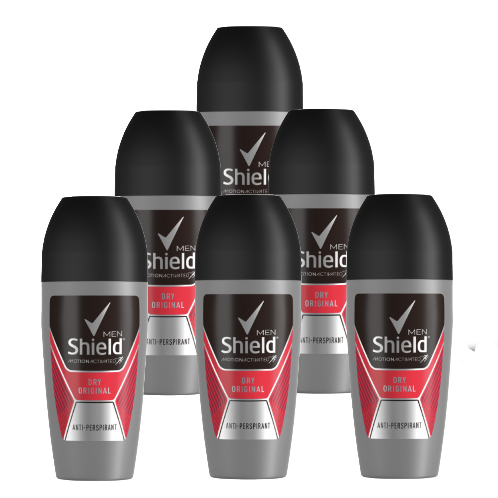 Shield 6x 50ml Men's Antiperspirant Roll On's | OneDayOnly