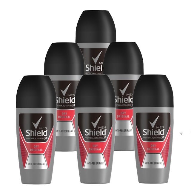Shield 6x 50ml Men's Antiperspirant Roll On's | OneDayOnly