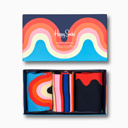 28% off on 3x Graphic Socks Gift Set | OneDayOnly