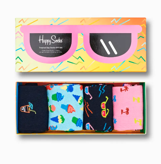 34% off on 4-Piece Tropical Day Socks Gift Box | OneDayOnly