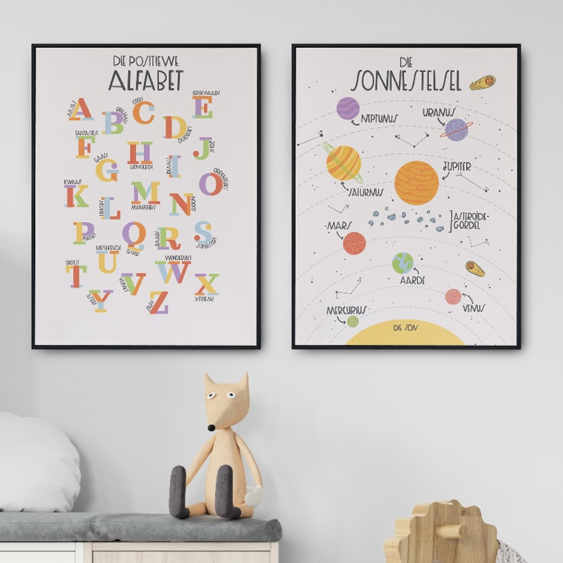 50% off on 2-Piece Kids Educational Prints | OneDayOnly