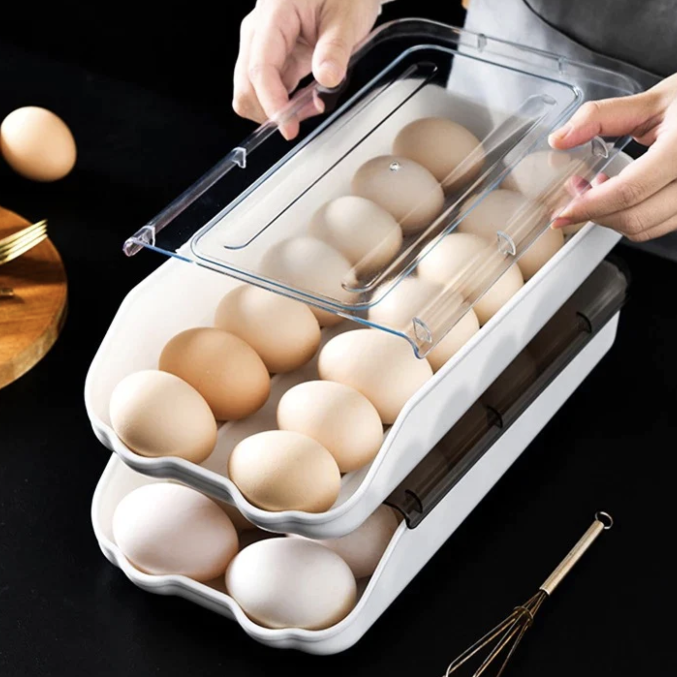 38% off on 2x Egg Rolling Storage Boxes | OneDayOnly