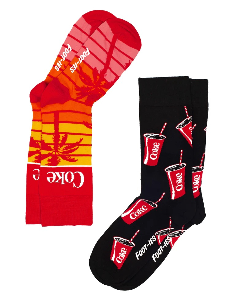 20% off on FOOT-IES 2x Coke Summer Sip Socks | OneDayOnly