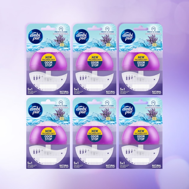 AmbiPur 6x 55ml Liquid Rim Block Starter Kit | OneDayOnly