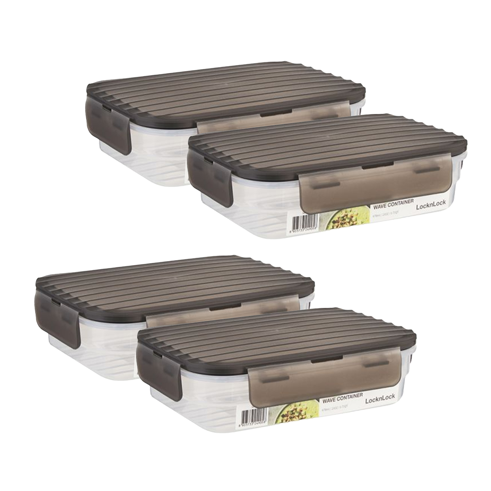 25% off on LocknLock 4x 670ml Wave Containers | OneDayOnly