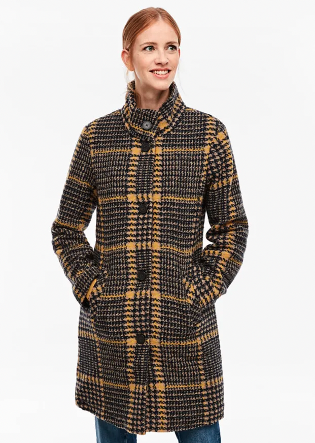 38% off on S.Oliver Ladies Wool Check Coat | OneDayOnly