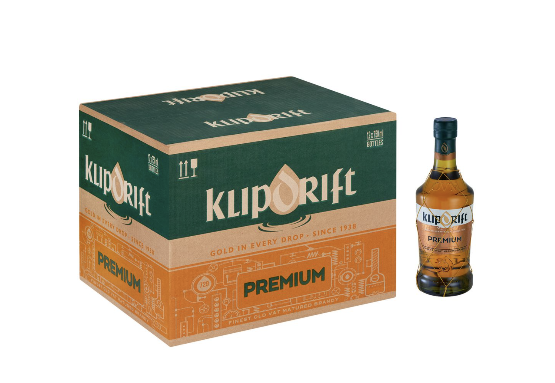 16% off on Klipdrift 12x 750ml Premium Brandy | OneDayOnly