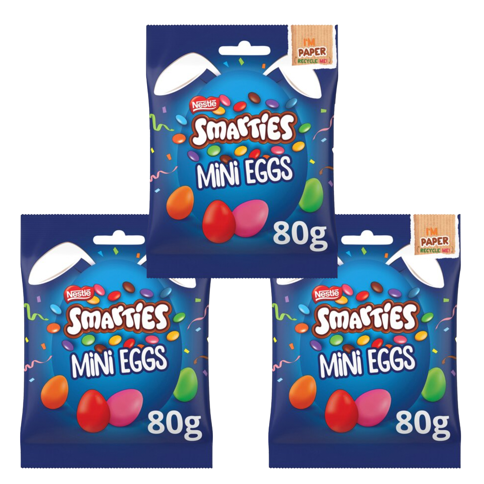 Nestlé 3x 80g Smarties Mini Egg Bags | OneDayOnly