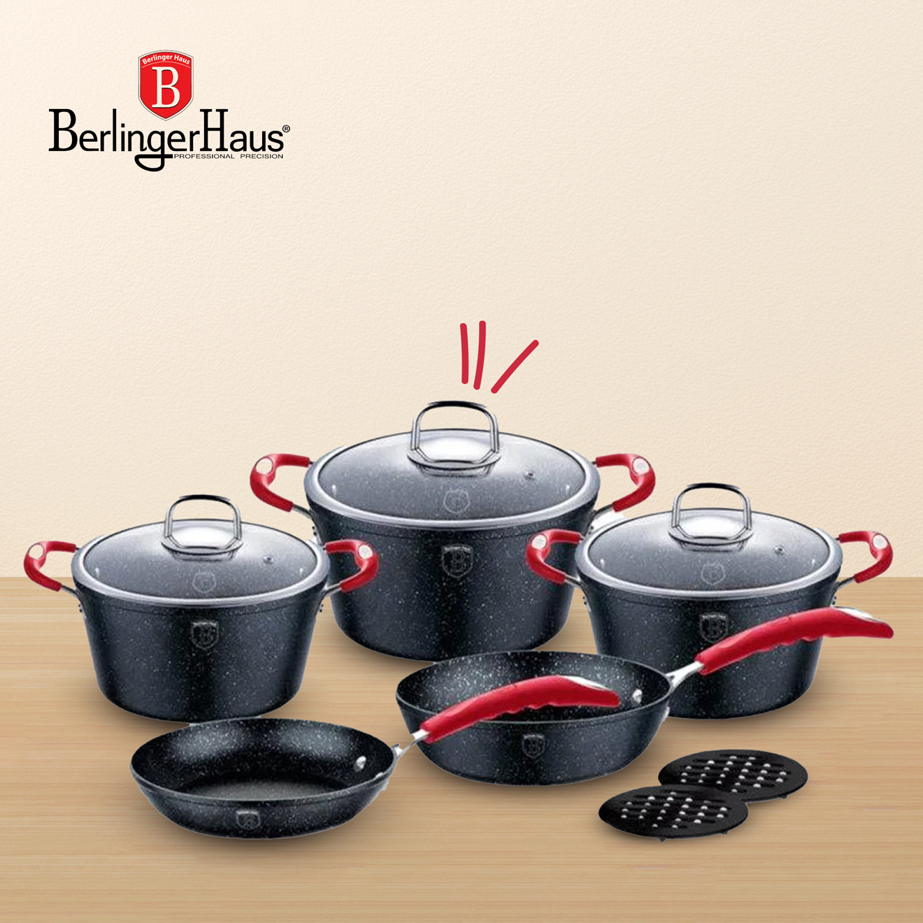 42% off on 10-Piece Marble Coating Cookware Set | OneDayOnly