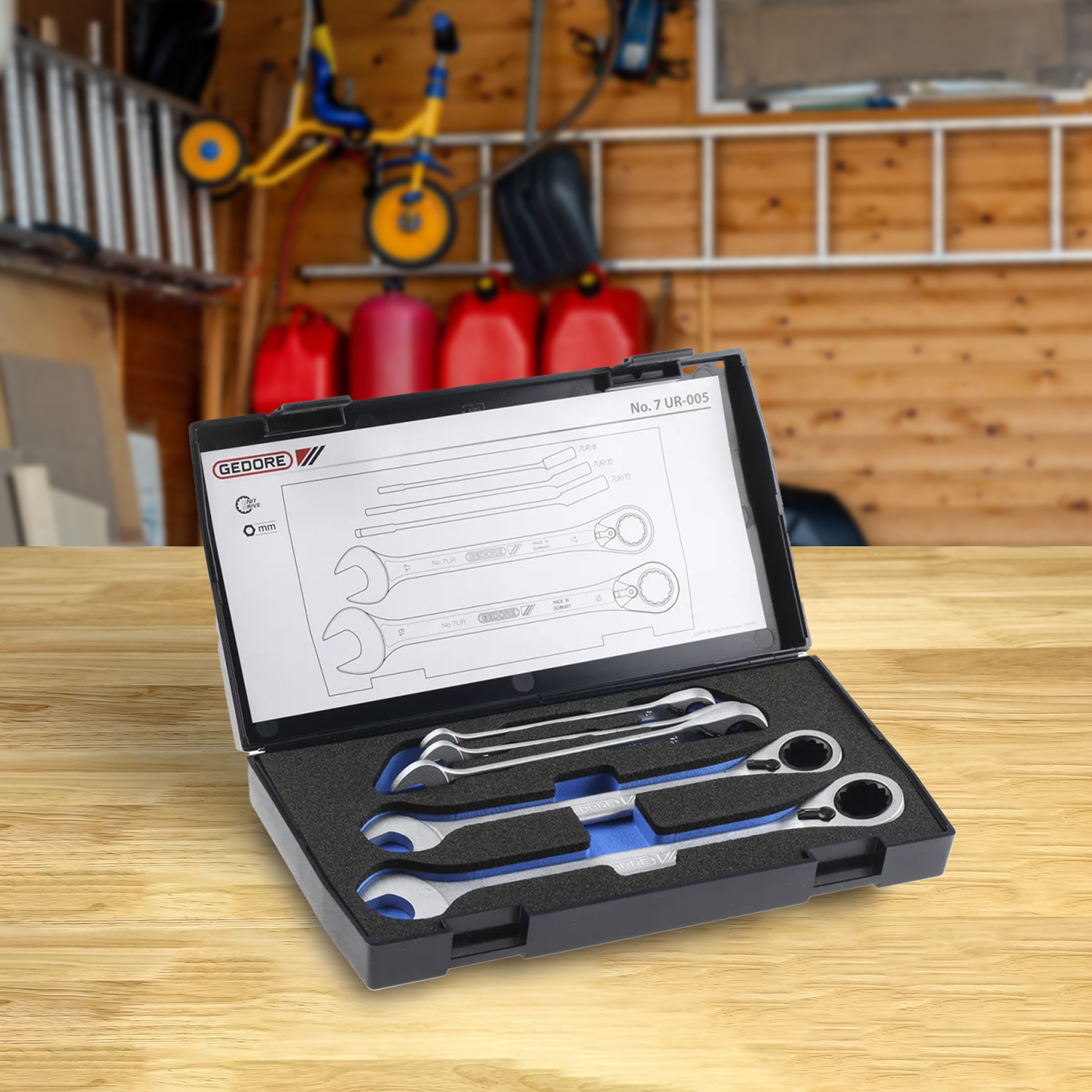 32% off on Gedore Blue 5-Piece Ratchet Set | OneDayOnly