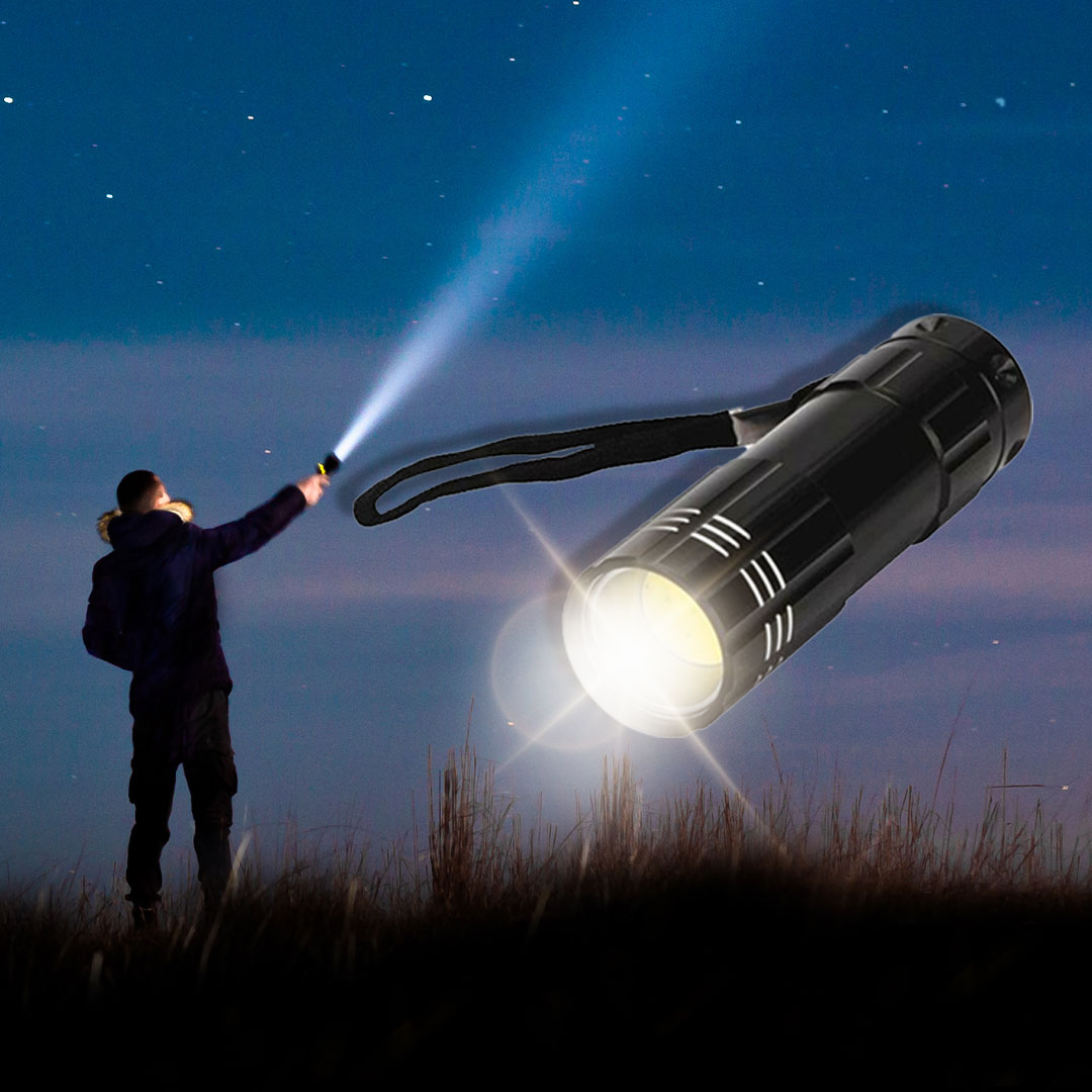 75% off on 4x Aluminum COB Flashlights with Wrist Straps | OneDayOnly