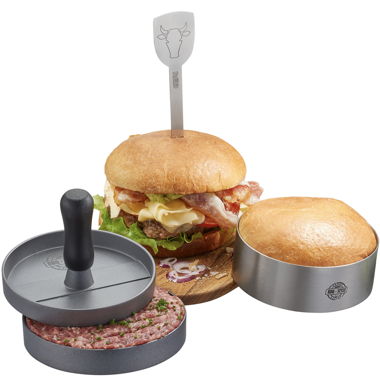 46% off on Gefu 3-Piece Burger Set | OneDayOnly