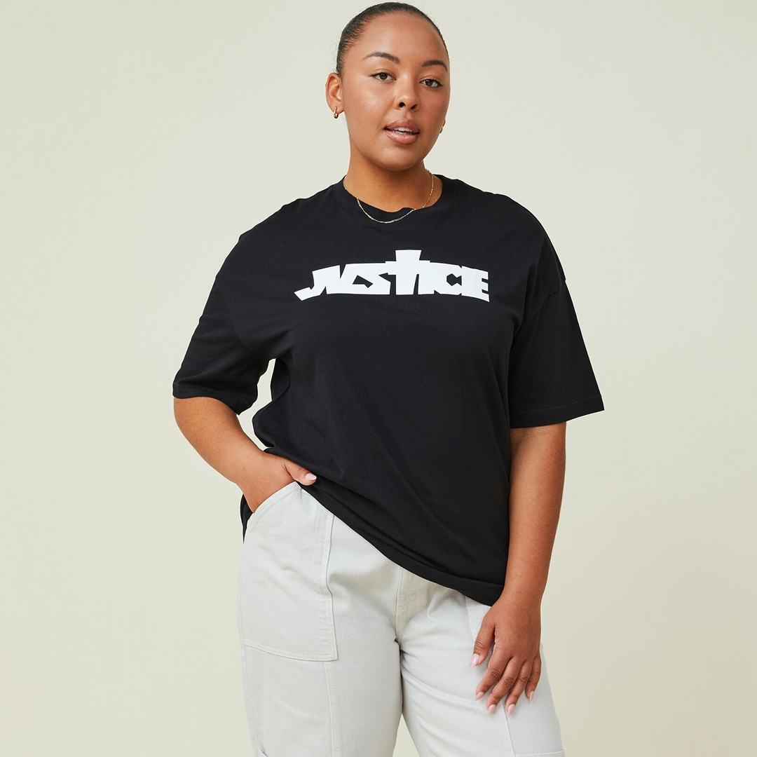 55% off on Ladies Curve Justin Bieber Tee | OneDayOnly
