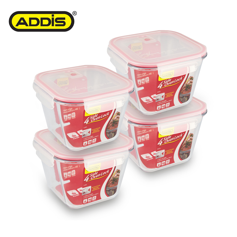 19% off on 4x 1.8L Oven Lock Glass Containers | OneDayOnly