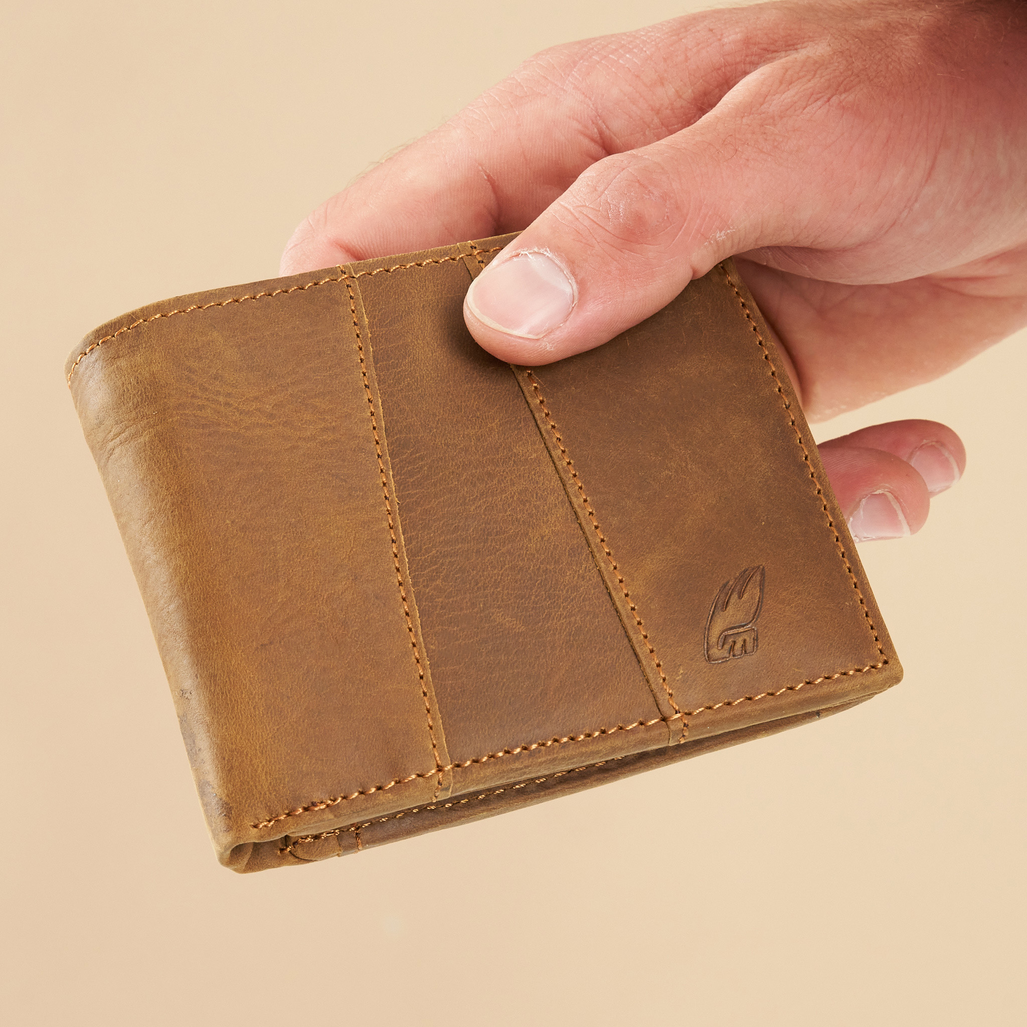 50% off on Leather Tri-Fold Coin Pouch Wallet | OneDayOnly