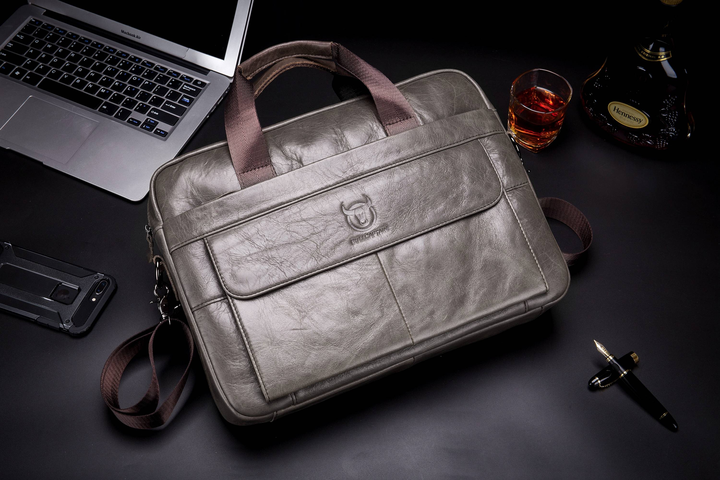 36% off on Bull Captain Leather Laptop Bag | OneDayOnly